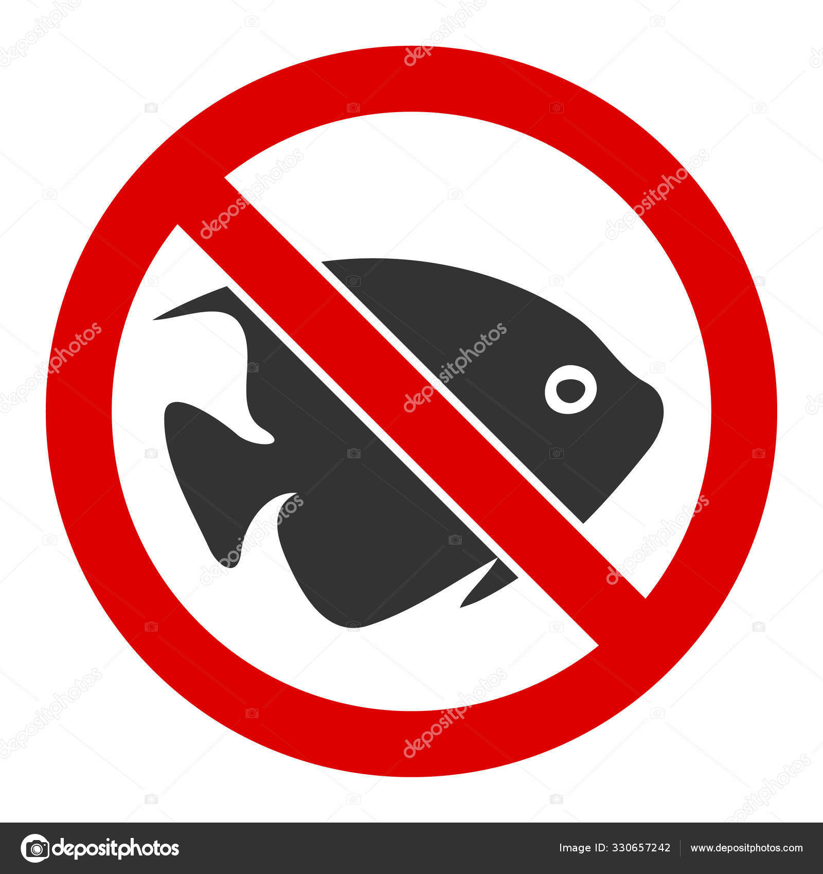 Flat Vector No Fish Icon Stock Vector Image by ©ahasoft #330657242