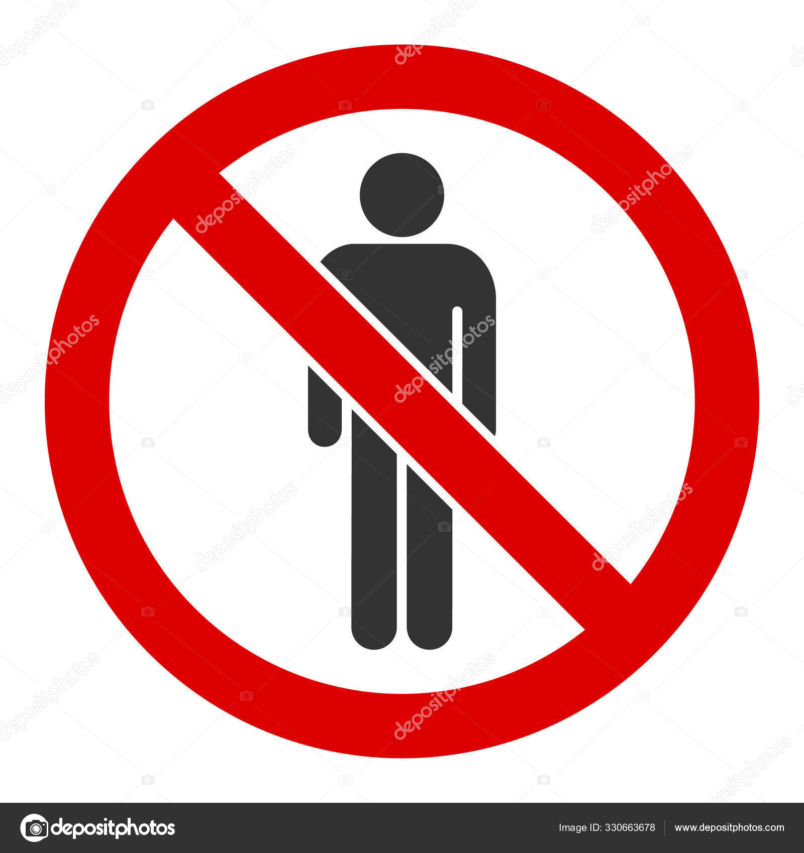 Flat Vector No Man Icon Stock Vector Image by ©ahasoft #330663678