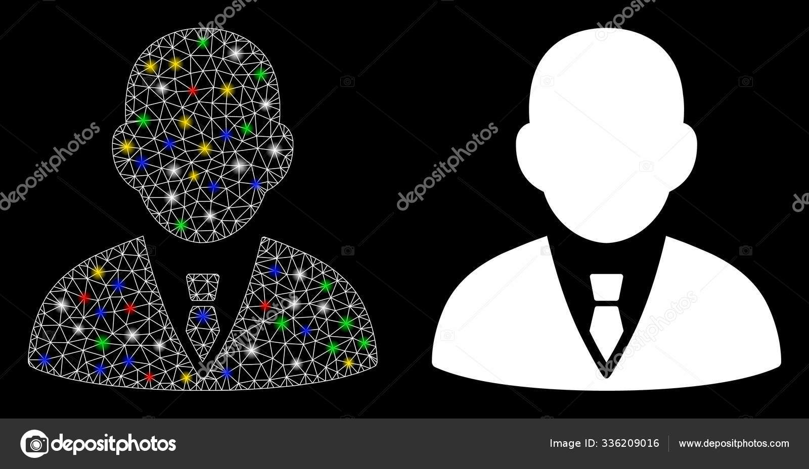 Flare Mesh Network Boss Icon with Flare Spots — Stock Vector © ahasoft ...