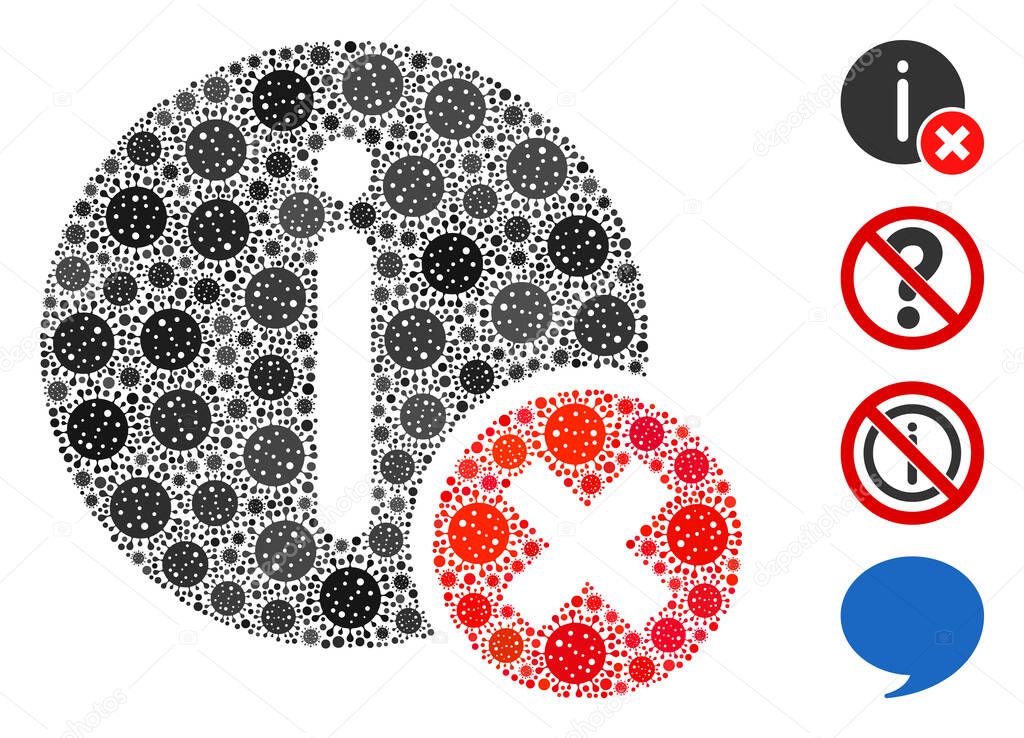 Información incorrecta Mosaico de elementos de virus Covid 2024