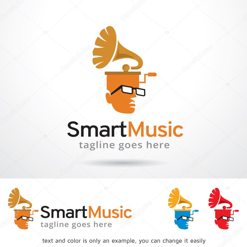 Smart Music Logo Template Design Stock Vector by ©gunaonedesign 128060588