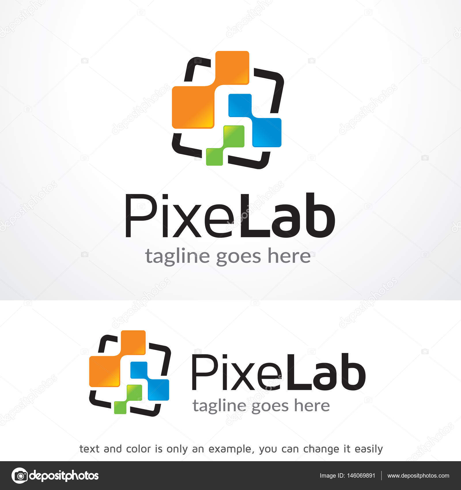 Pixel Lab Logo Template Design Vector Stock Vector Image by ...
