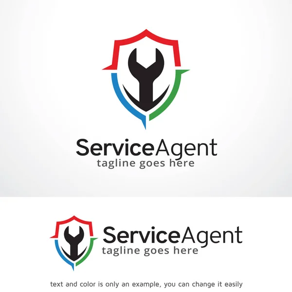 Service Agent Logo Template Design Vector — Stock Vector ...
