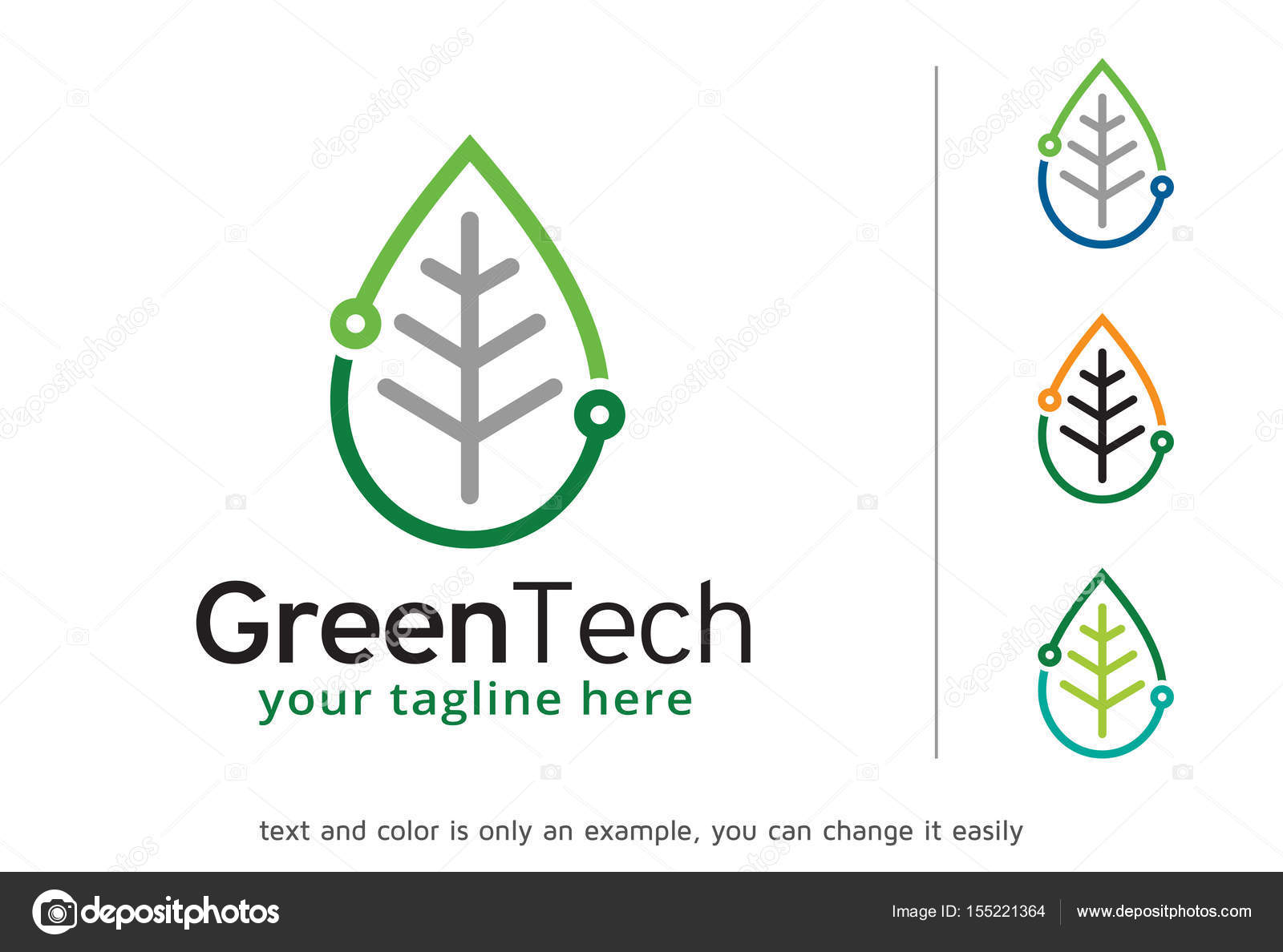Green Tech Logo Template Design Vector, Emblem, Design Concept ...