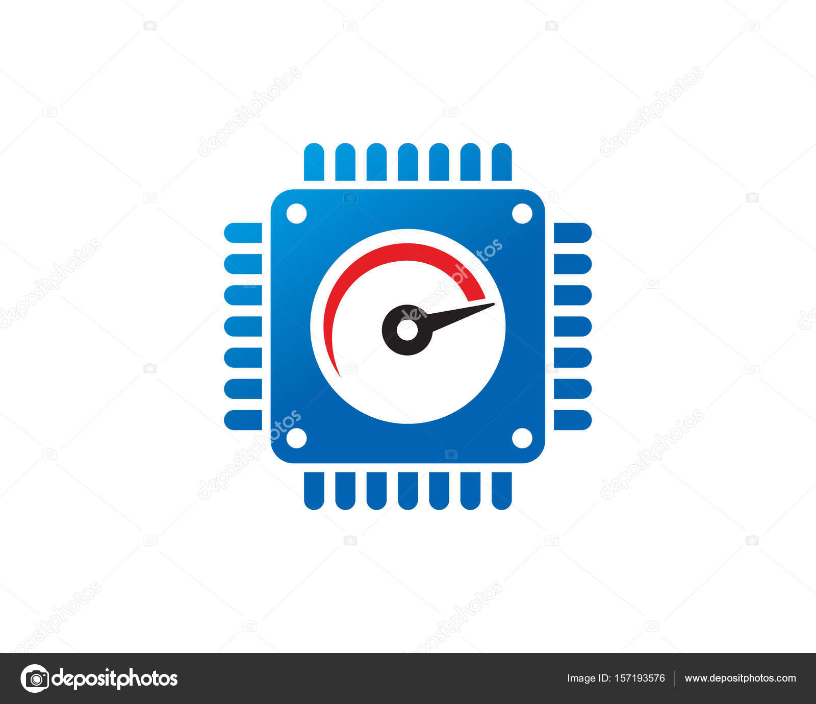 Speed Processor Logo Template Design Vector, Emblem, Design Concept ...