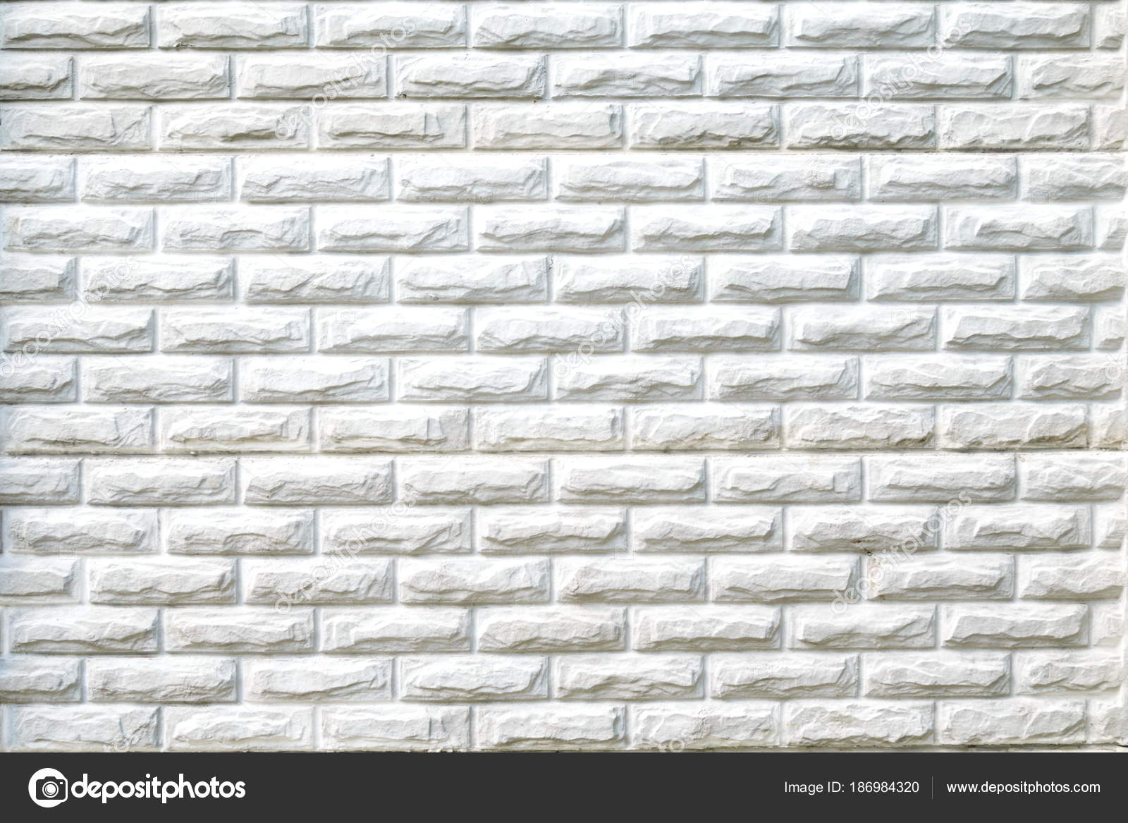 Texture of white brick wall surface with cement and concrete seams ...