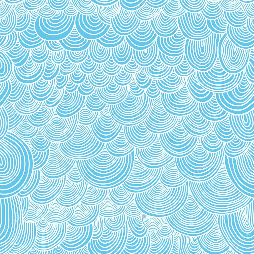 Seamless pattern with circular, radial, linear, wavy lines. Sea ...