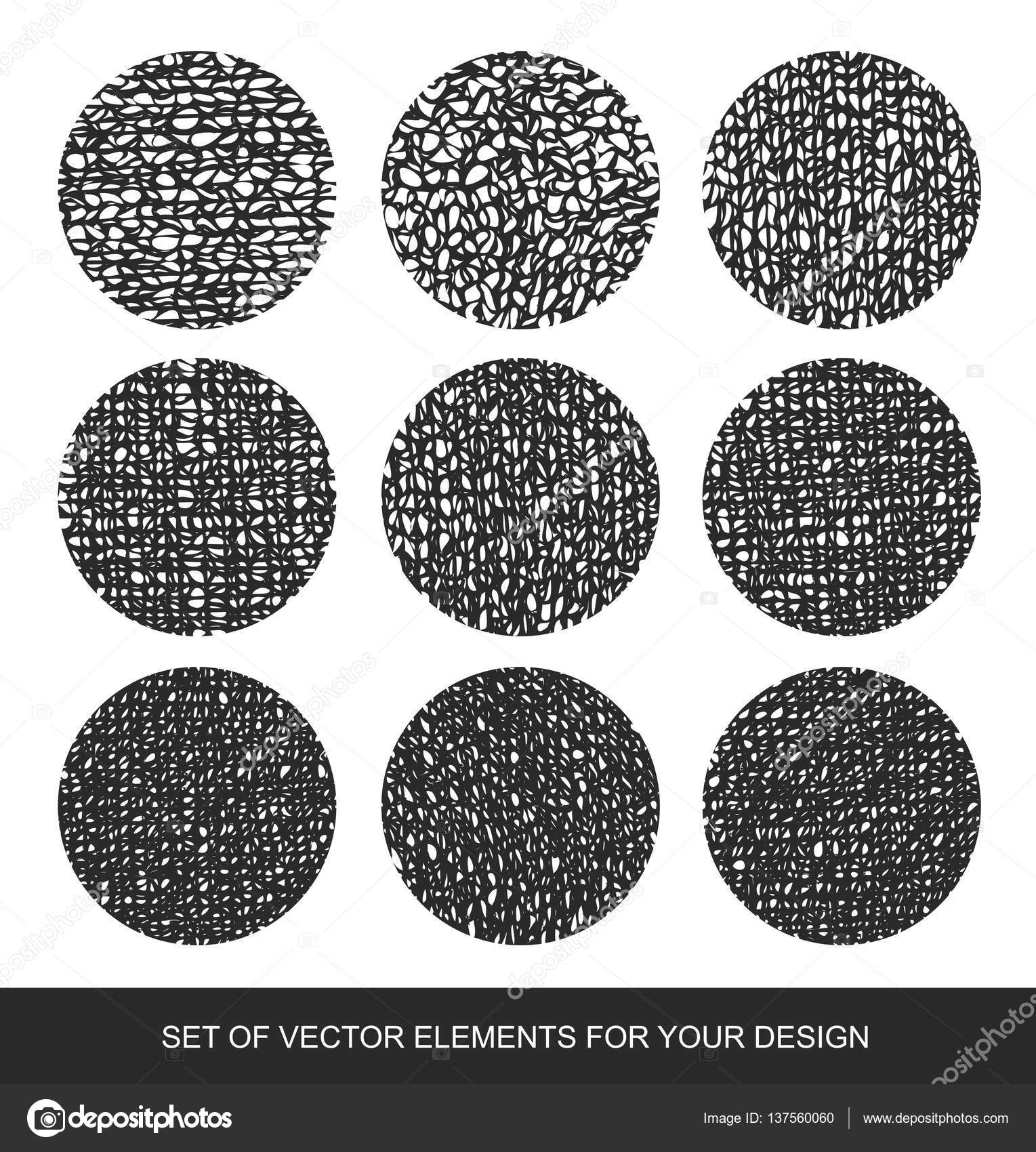 Gradient shading vector elements. Collection isolated textures, Stock ...