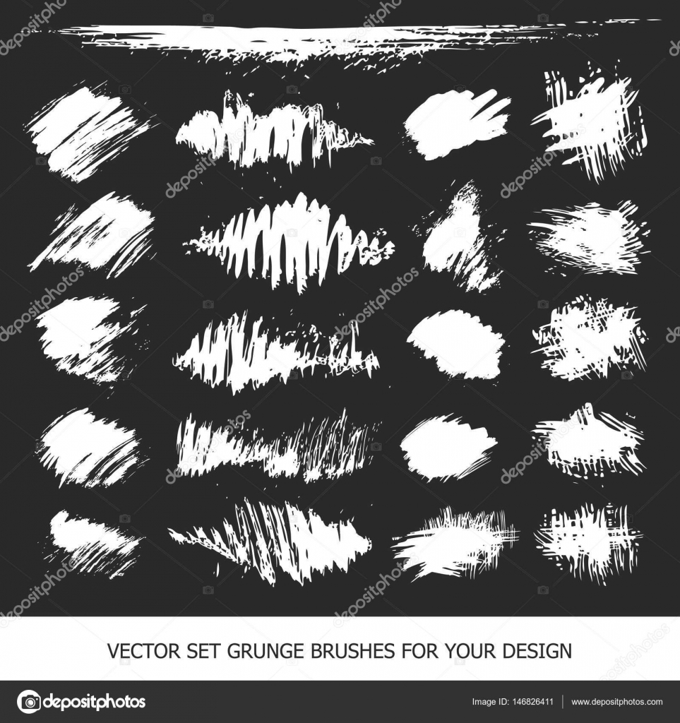 Collection of textures, brushes, graphics, design element. Hand- Stock ...