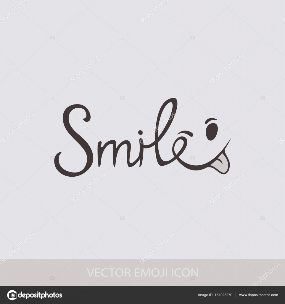 Hand-drawn lettering of a phrase Smile. T-shirt hand lettered ...