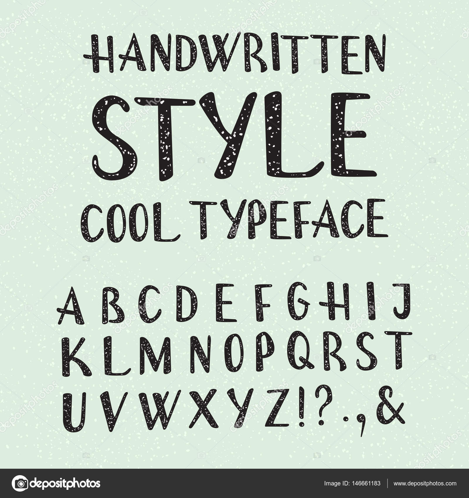 Tulisan tangan jenis huruf keren. Terisolasi alfabet Inggris dari ...
