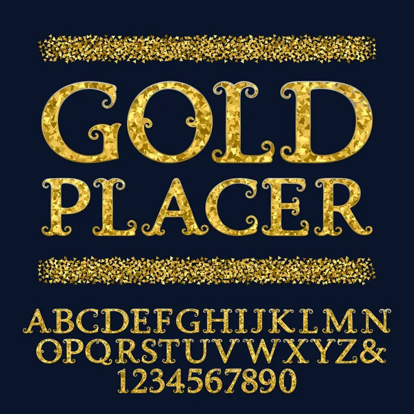 Gold Leaf Alphabet High Letters Retro Font Isolated English Alphabet ...
