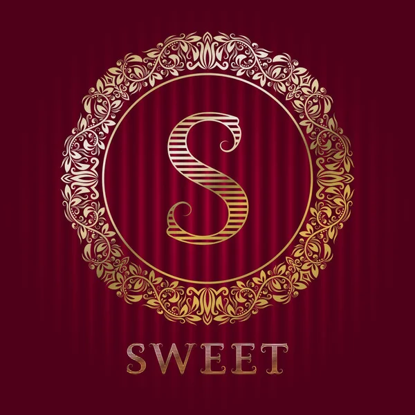 Golden emblem of sixth anniversary. Stock Vector Image by ...