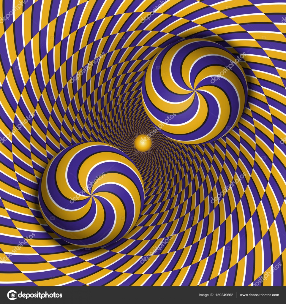 Skrivebordsbakgrunn For Optisk Illusjon Optisk Illusjon. Vektor 3d