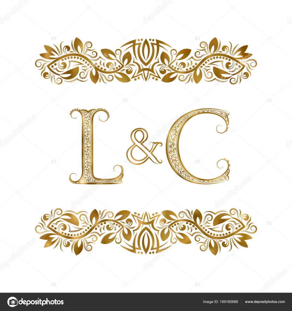 L and C vintage initials logo symbol. The letters are surrounded by ...