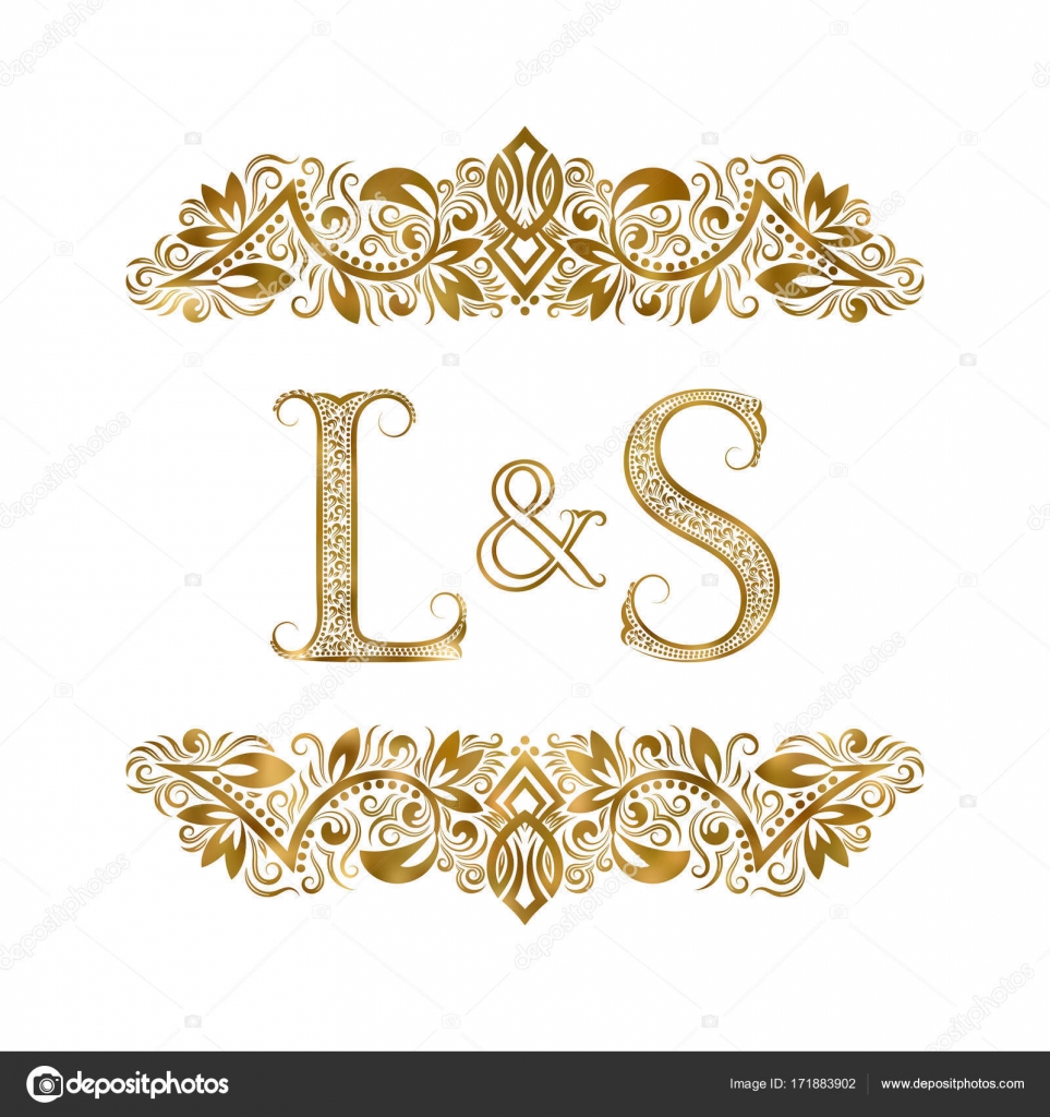 L and S vintage initials logo symbol. The letters are surrounded by ...