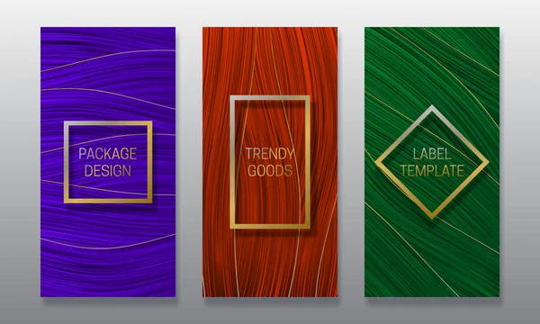 Luxury packaging design. Set of colorful labels templates for trendy ...
