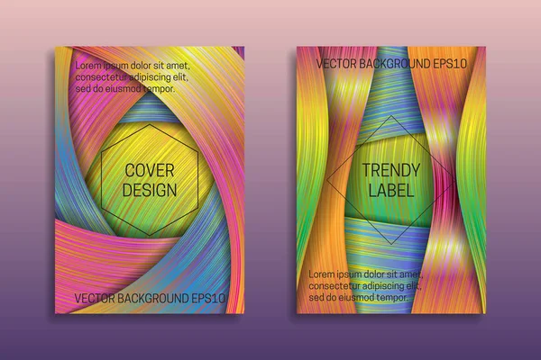 Vector Vibrant Colored Packaging Design Set Colorful Labels Templates ...