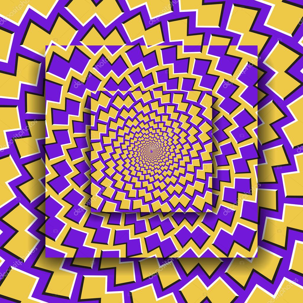 Plataformas m viles con un patr n espiral circular. Fondo de ilusi n ptica. 2024