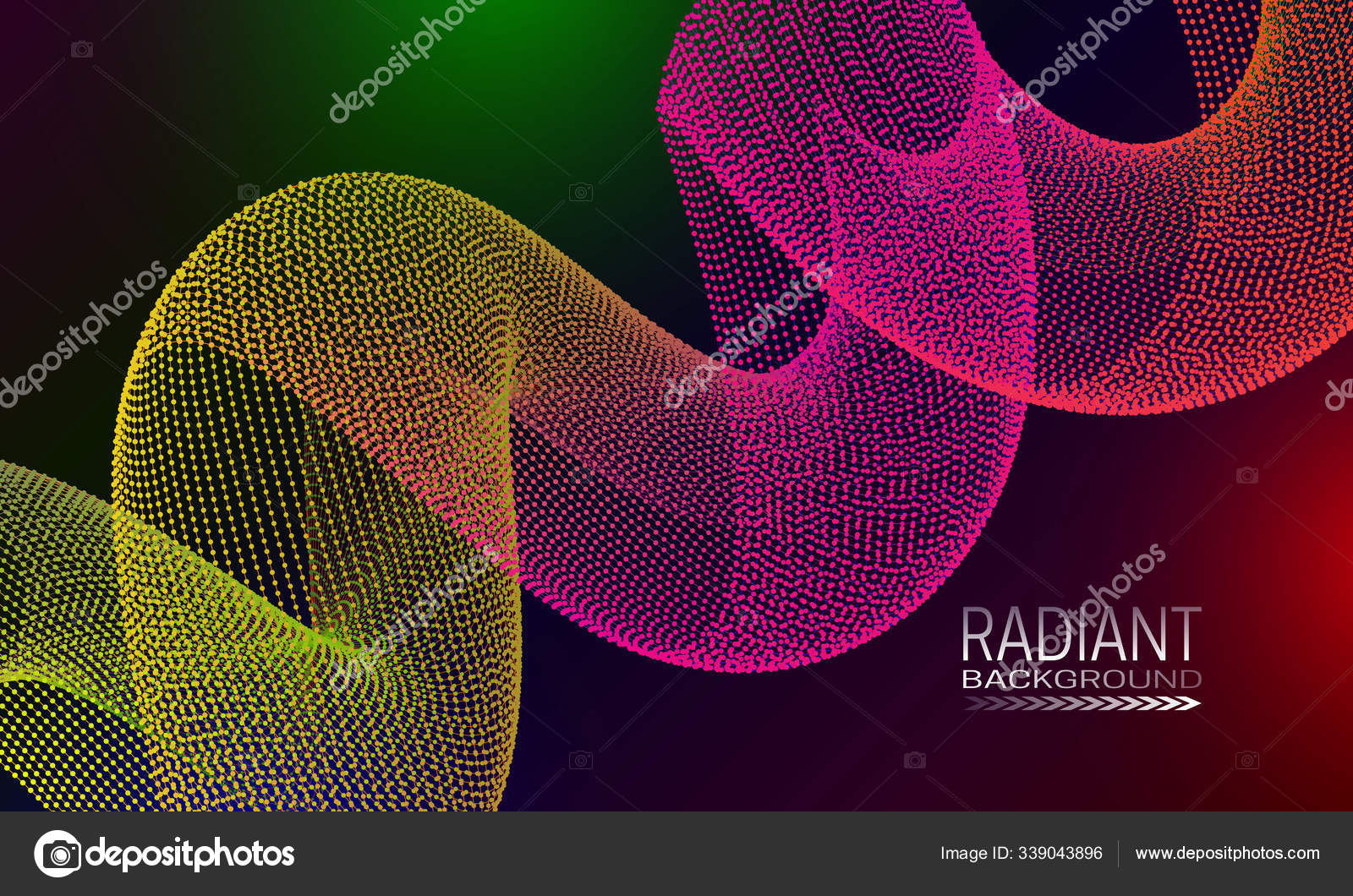 Radiant colourful background design with iridescent spiral abstraction ...