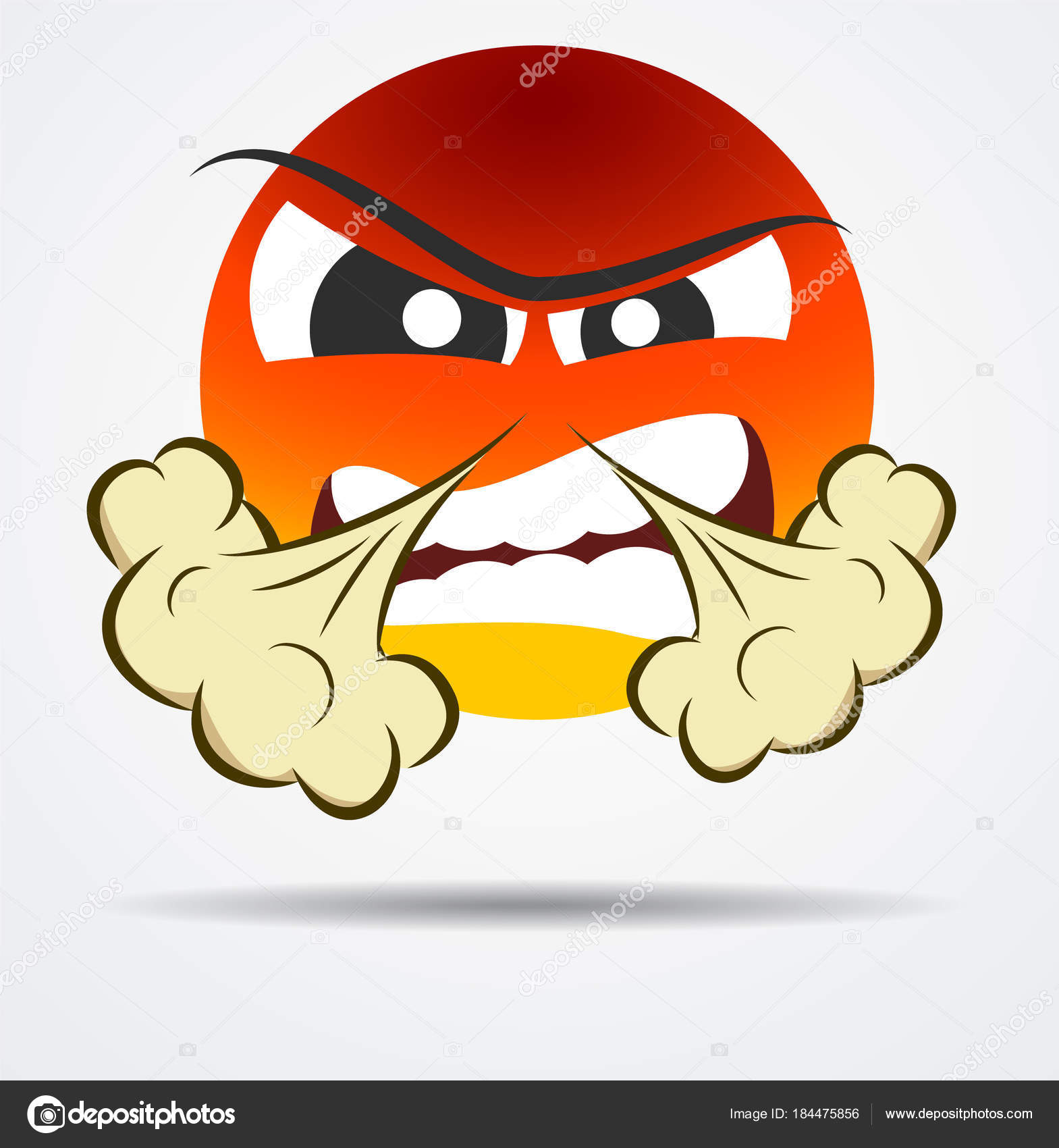 Wut Emoticon Flachem Design Stock-Vektorbild von ©onopko24 184475856