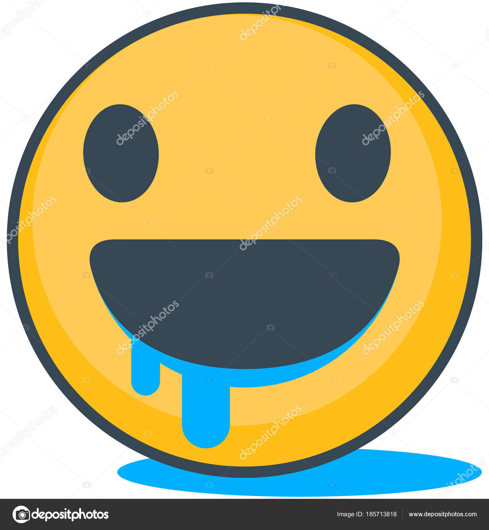 Isolated hungry emoticon. Vector emoticon. Stock Vector Image by ...