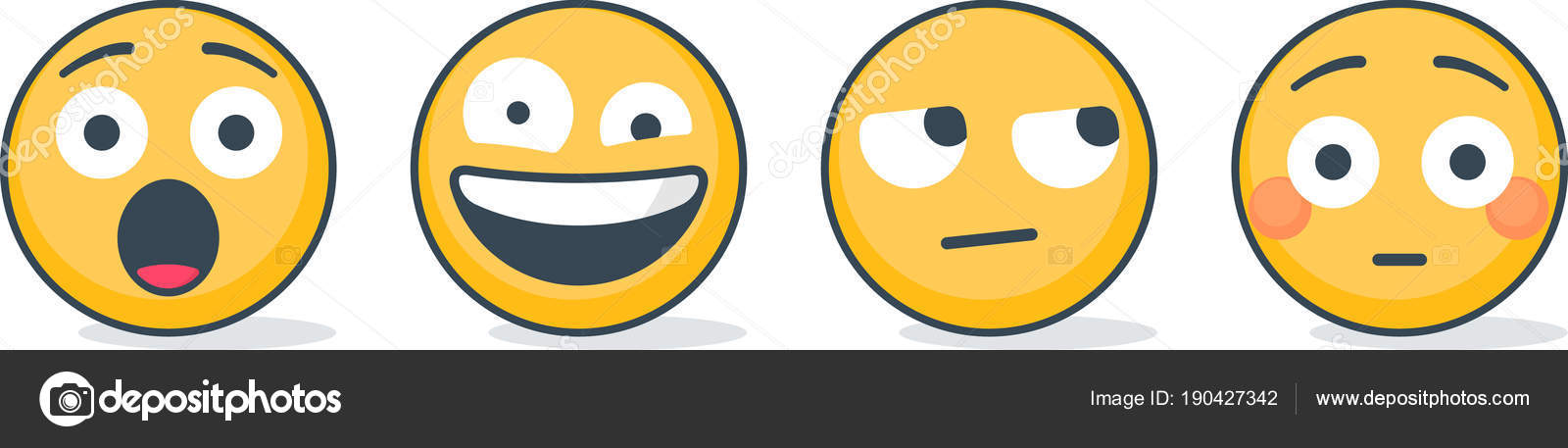 Conjunto de emoticons com emoções diferentes Vetor de ©onopko24 190427342