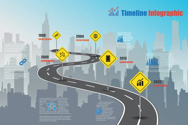 Road map Timeline Infographic, Vector Illustration Stock Vector Image ...