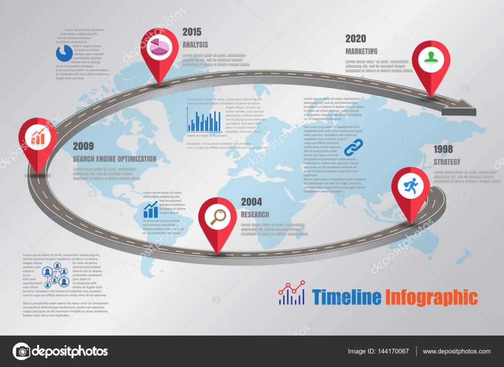 Road map Timeline Infographic, Vector Illustration Stock Vector Image ...