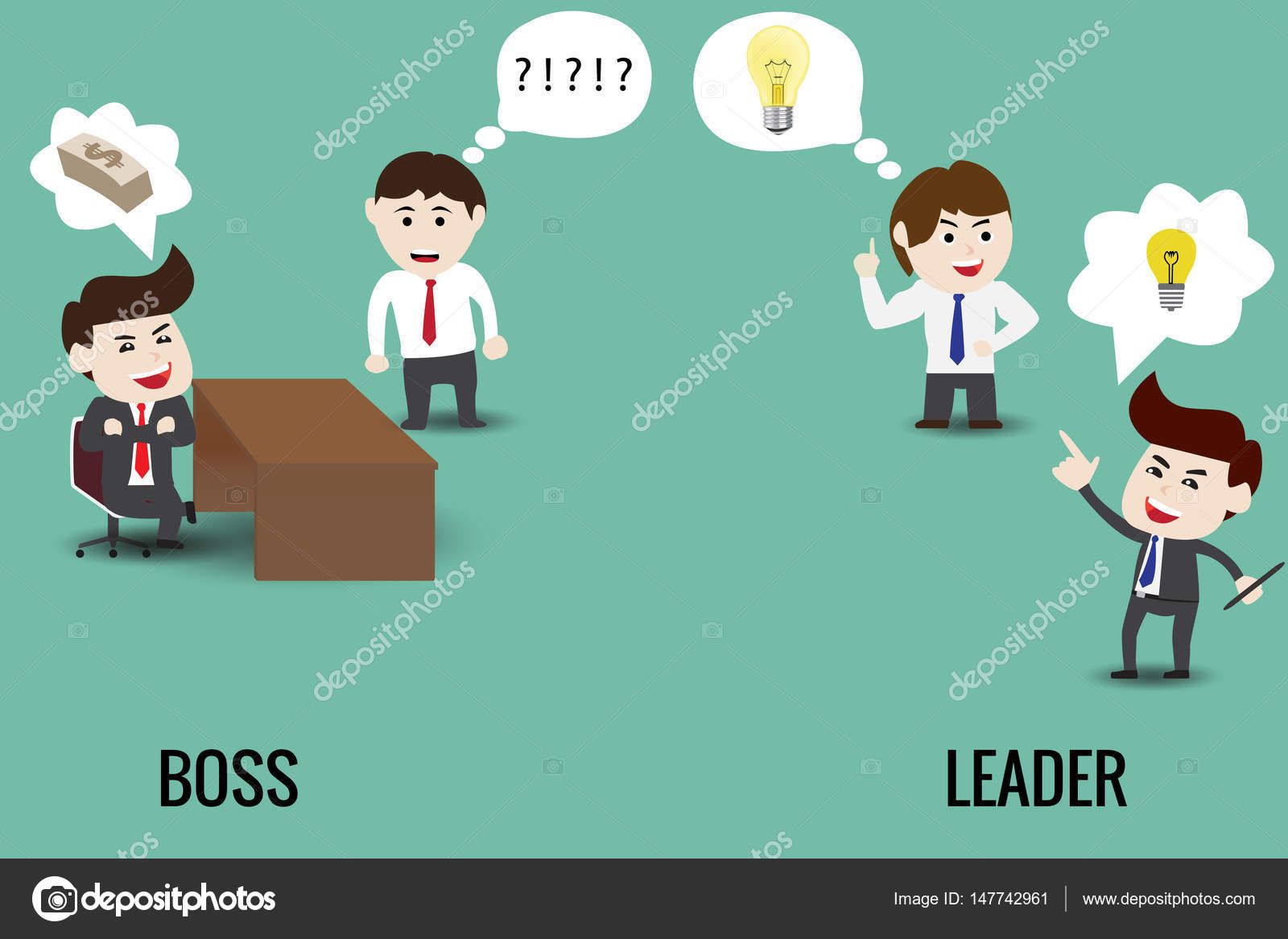 Leader or Boss, template Stock Vector by ©SceneNature 147742961
