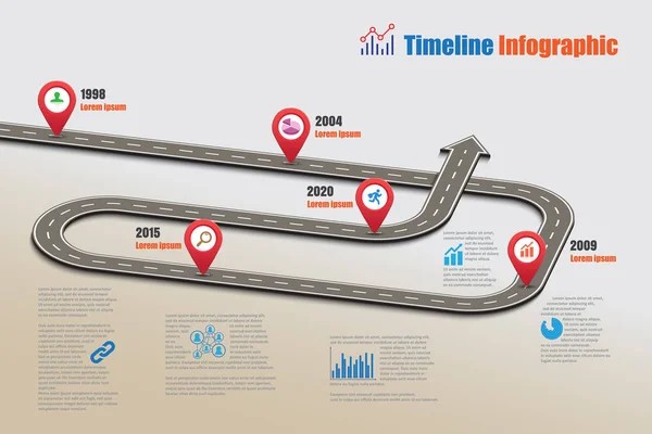 Road map Timeline Infographic, Vector Illustration Stock Vector by ...