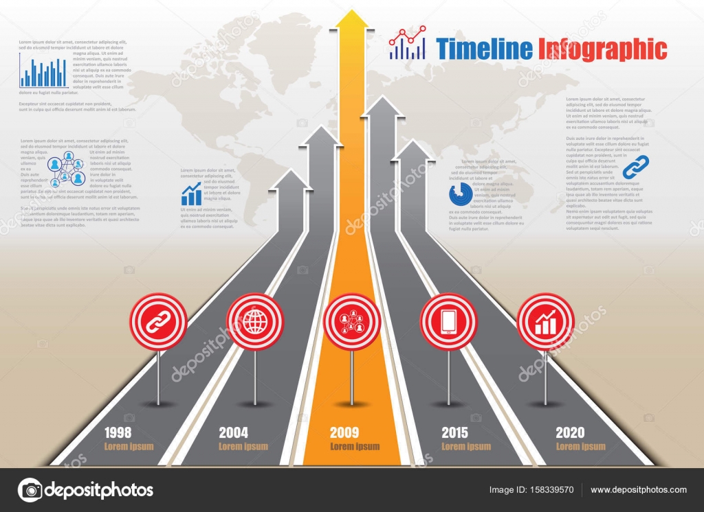 Road map Timeline Infographic, Vector Illustration Stock Vector Image ...