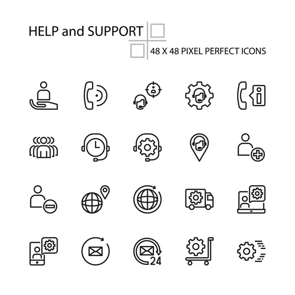 Customer care vector line 48x48 Pixel Perfect 32 icon set Stock Vector ...