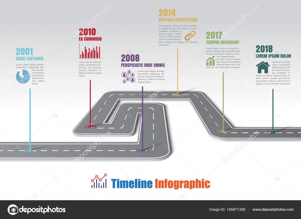 Business road map timeline infographic, Vector Illustration Stock ...