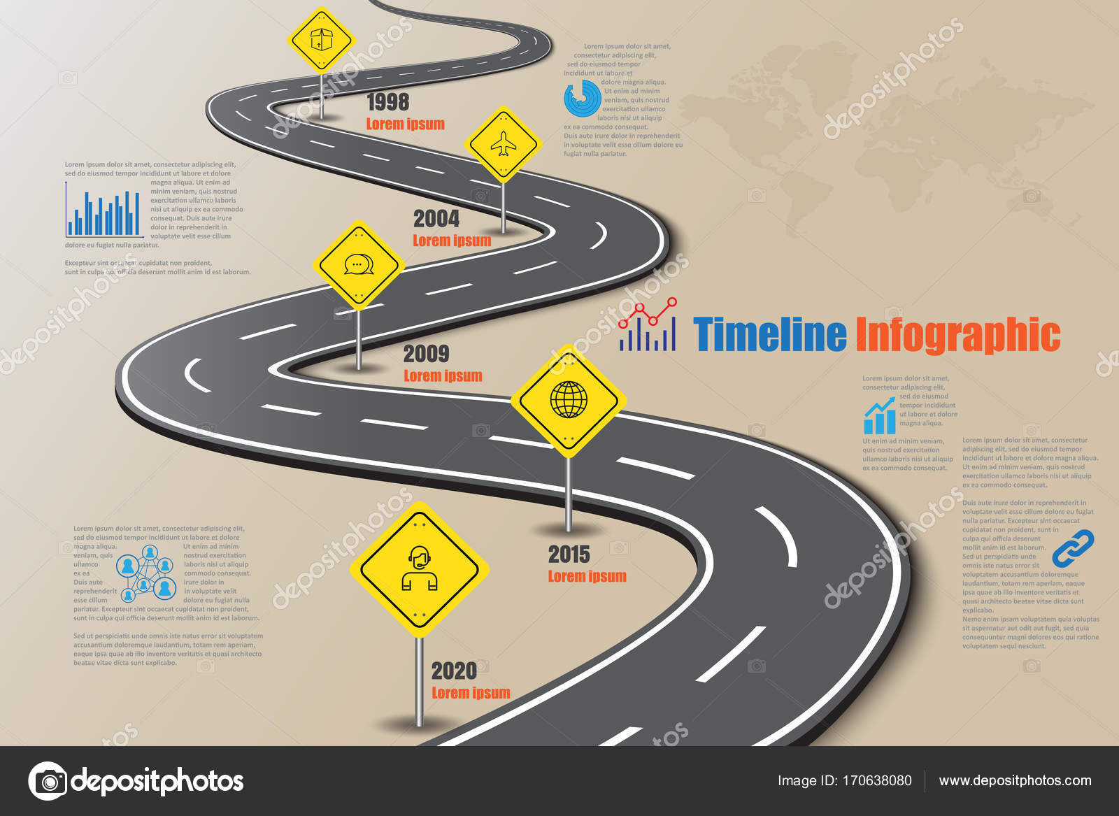 Business road map timeline infographic, Vector Illustration Stock ...