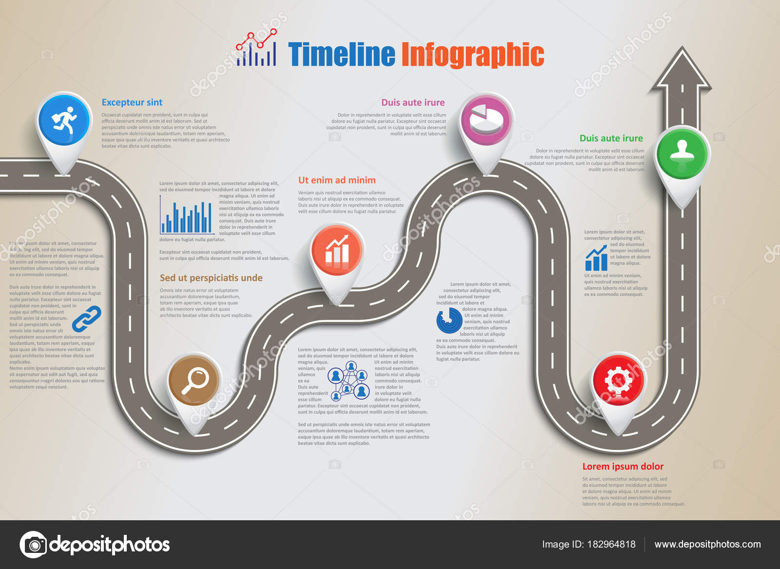 Infographic Timeline Map