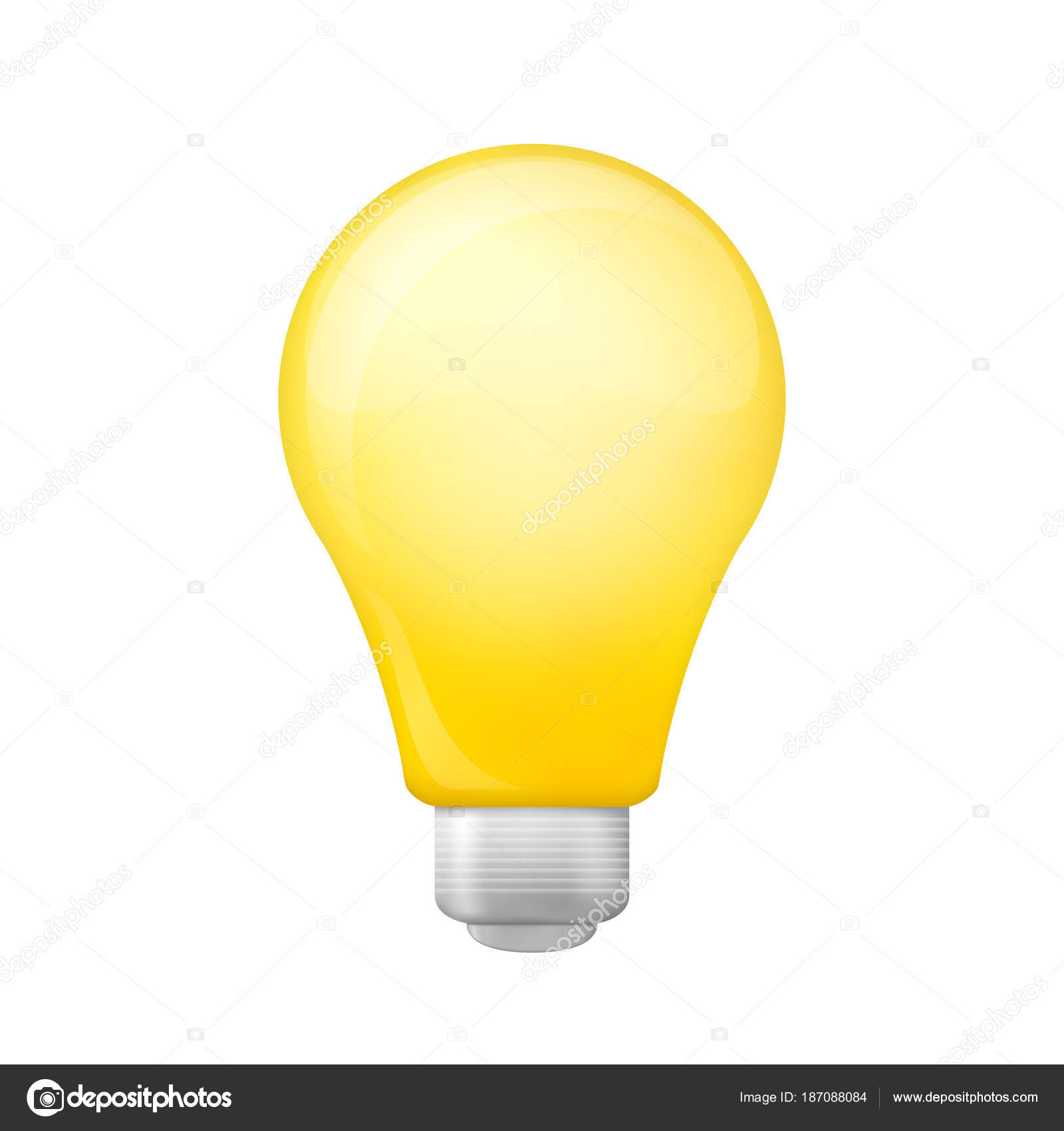 Yellow light bulb Stock Vector Image by ©KateKu #187088084