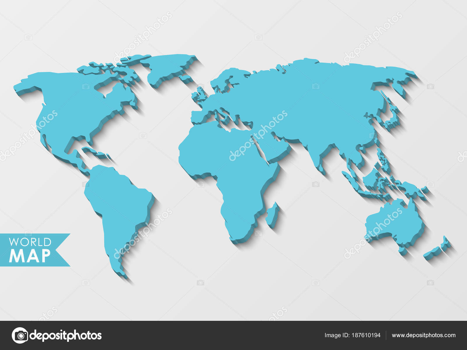 3d world map Stock Vector Image by ©KateKu #187610194