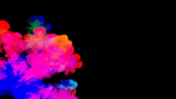 Firework of paint, explosion of colorful powder isolated on black ...