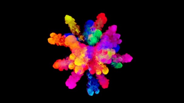 Fireworks from paints isolated on black background with nice trails ...