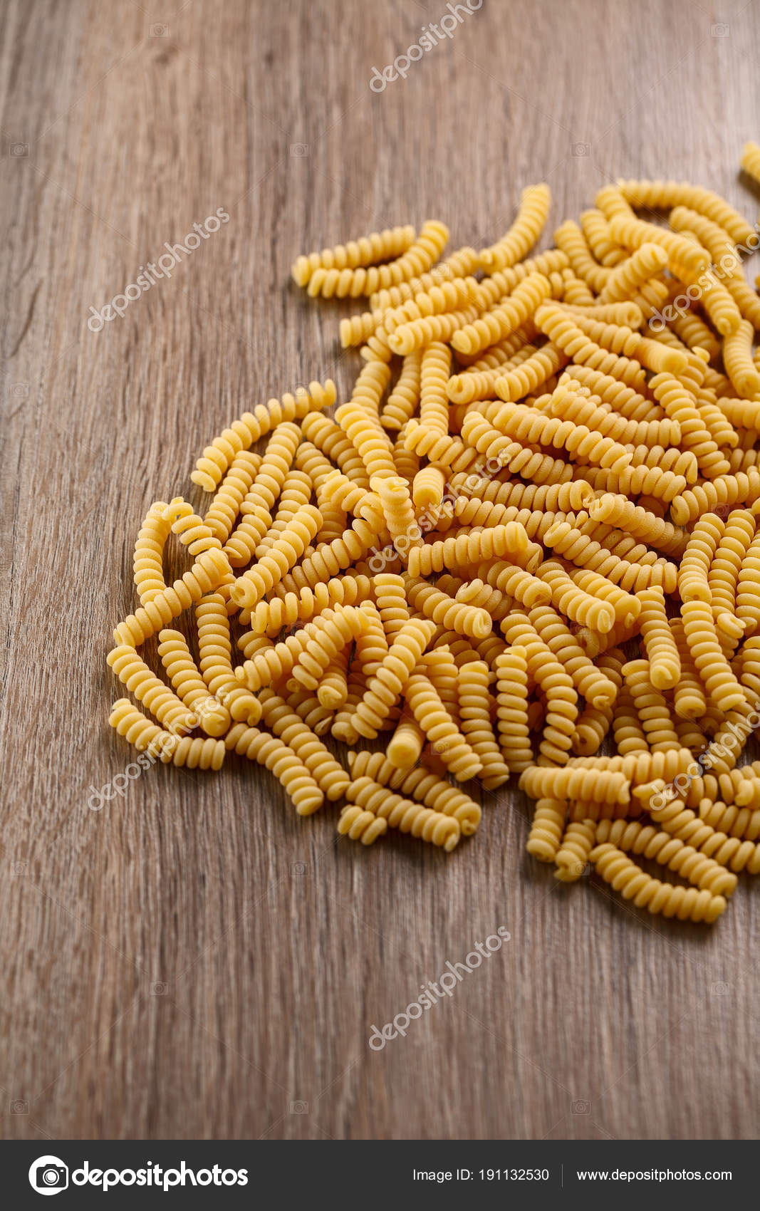 Italian raw pasta fusilli — Stock Photo © tema_kud #191132530