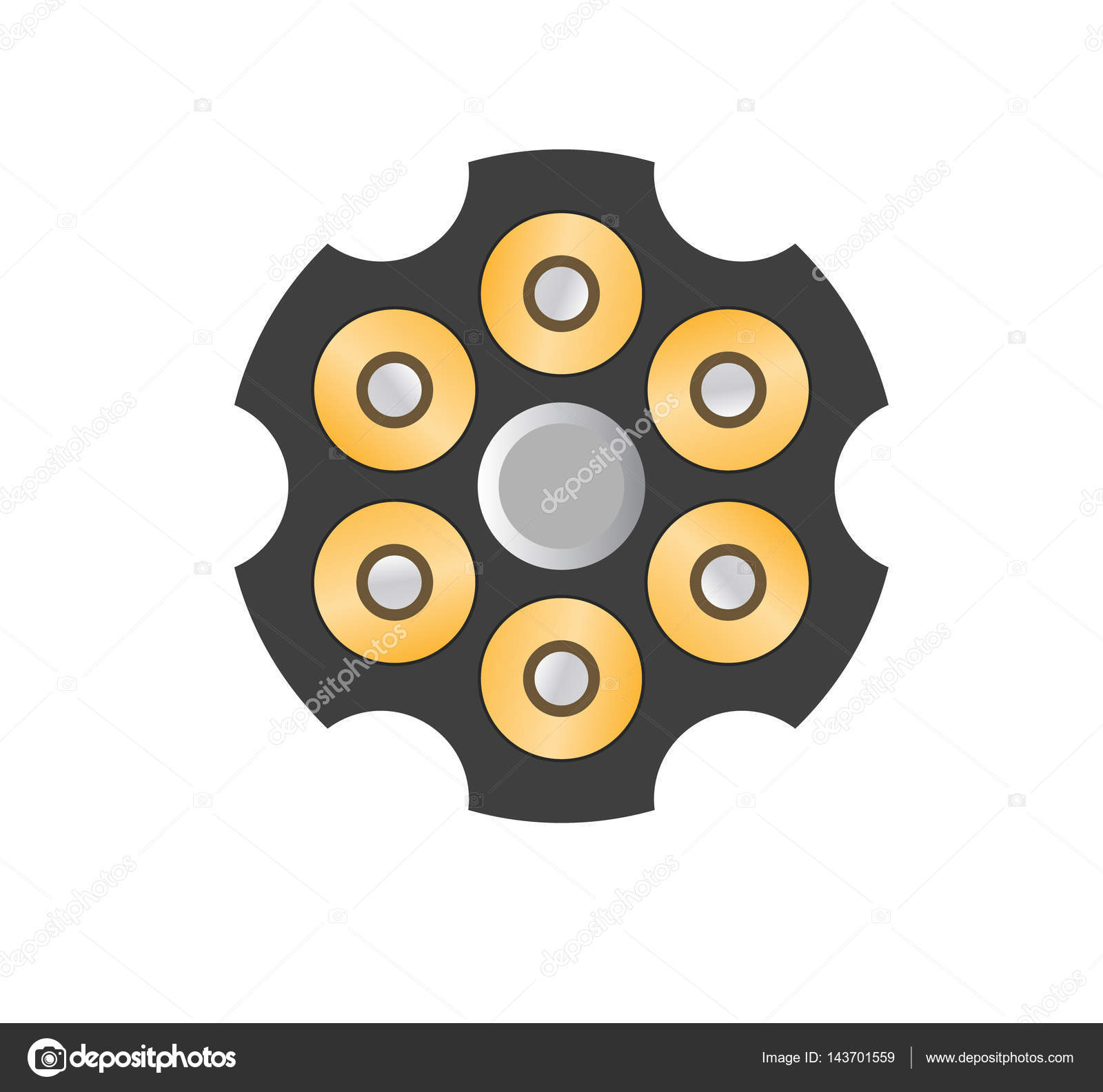 Revolver Cilinder Vector