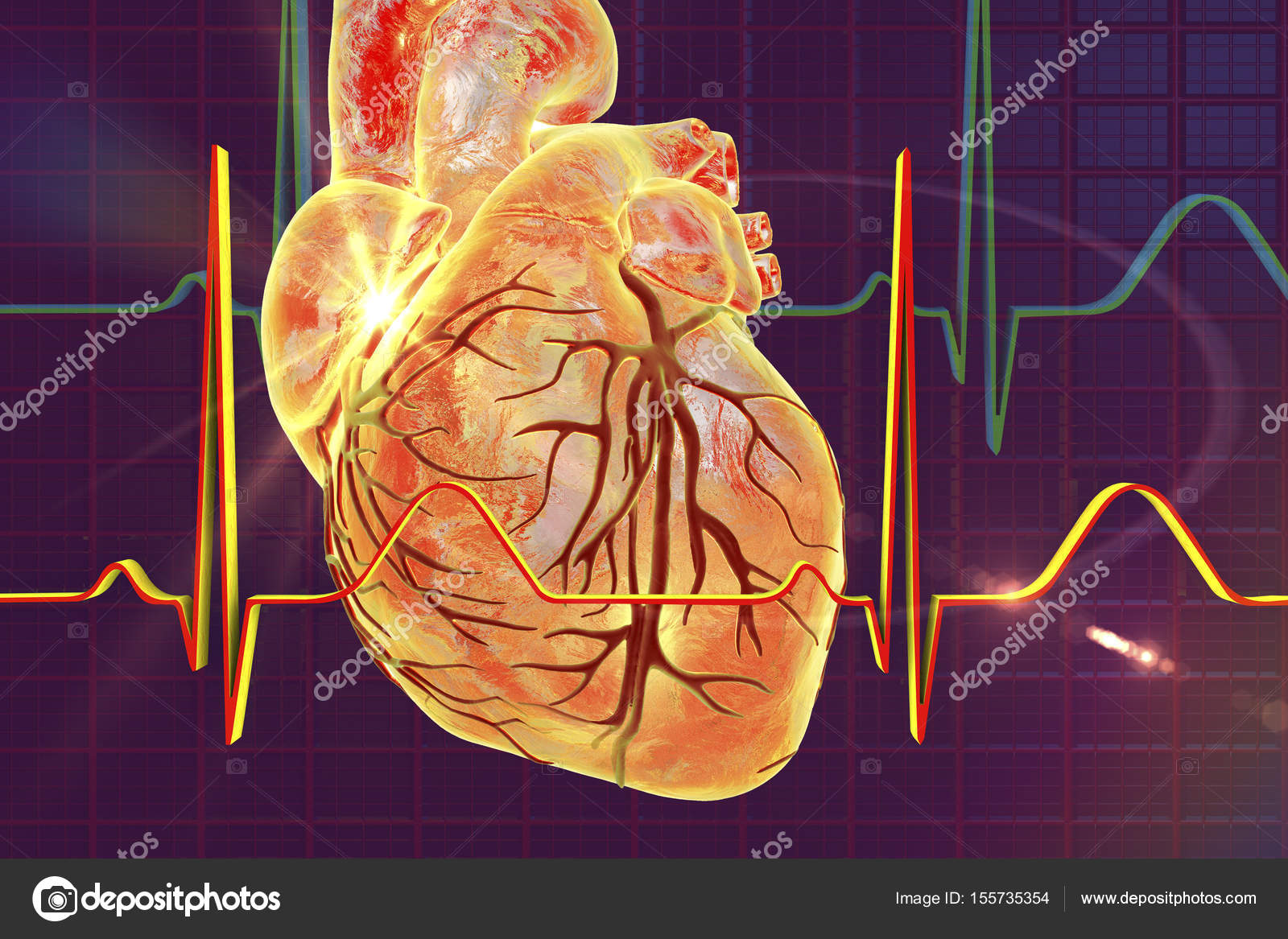 Electrocardiogram, ECG background Stock Photo by ©katerynakon 155735354