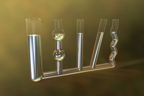 Communicating vessels with colored water Stock Photo by ©katerynakon ...