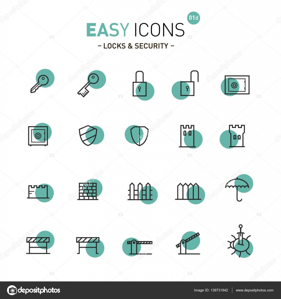 Easy icons 01a Security Stock Vector Image by ©turbodesign #139731942