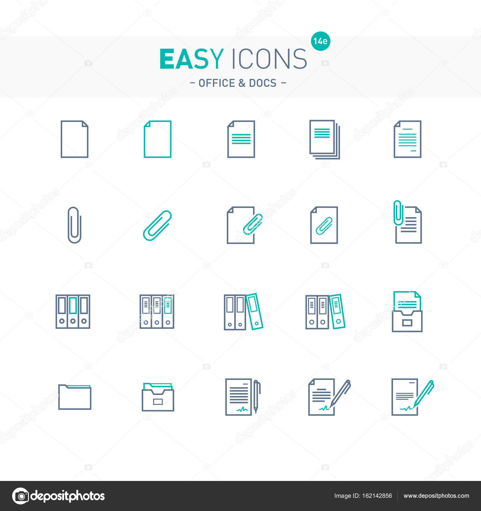 Easy icons 14e Docs Stock Vector by ©turbodesign 162142856