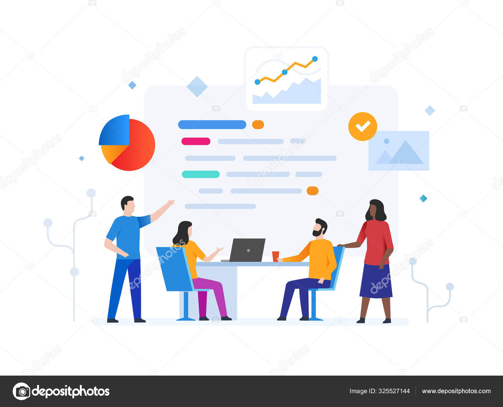 Coworking. Business concept with young people using laptops. Workflow ...