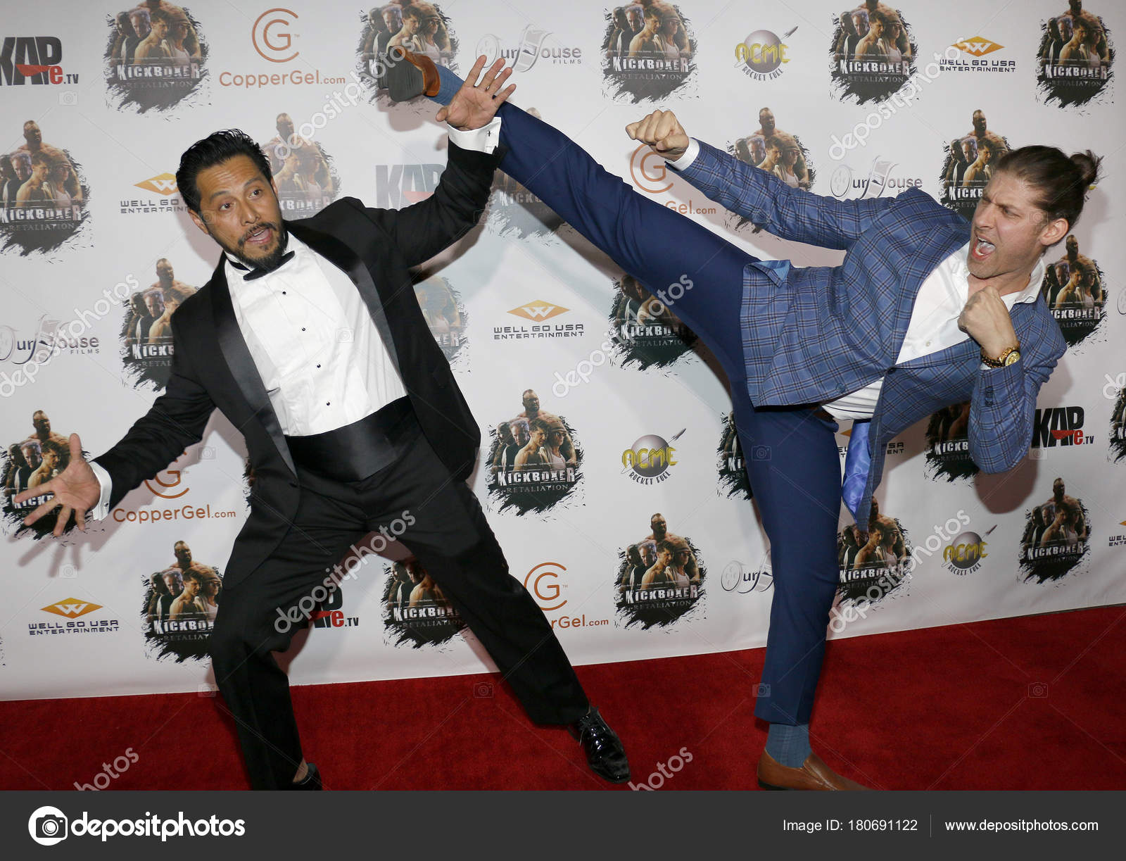 Alain Moussi Sam Medina Los Angeles Premiere 'Kickboxer Retaliation ...