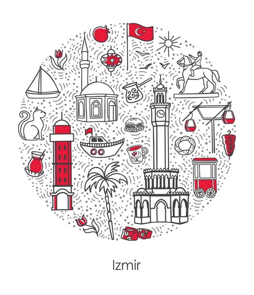 Icons world tourist attractions — Stock Vector © Klava #78854274