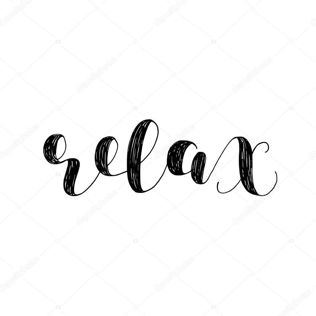 Relax. Brush lettering illustration. — Stock Vector © Siberica #128212912